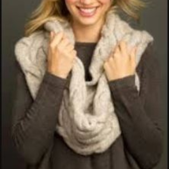 Lemon | Accessories | Lemon Brushed Wool Cable Infinity Scarf Truffle ...